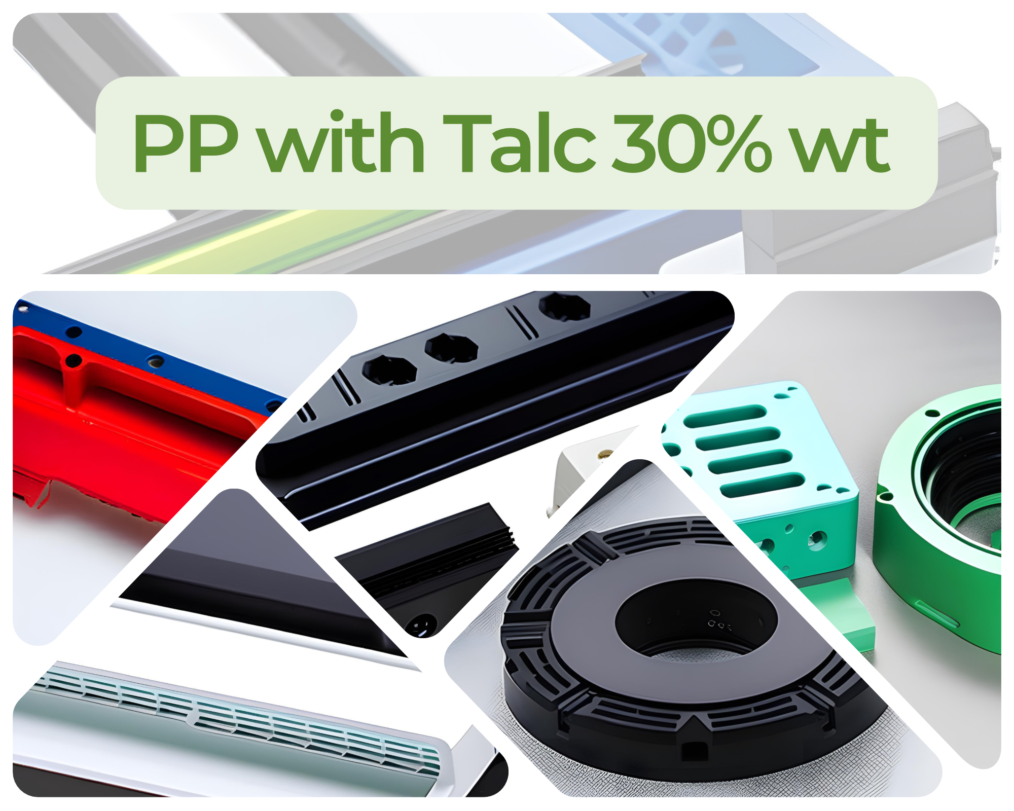 เม็ดพลาสติกรีไซเคิล PCR PP ผสมวัสดุเสริมแรง ประเภท Talcum (Compounding ...